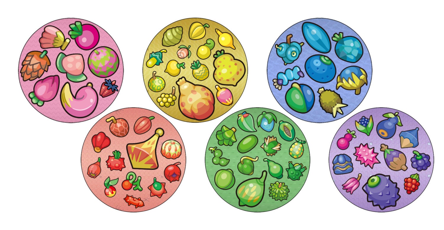 Pokemon Berry Buttons Set of 7