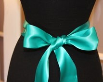 Popular items for green wedding sash on Etsy
