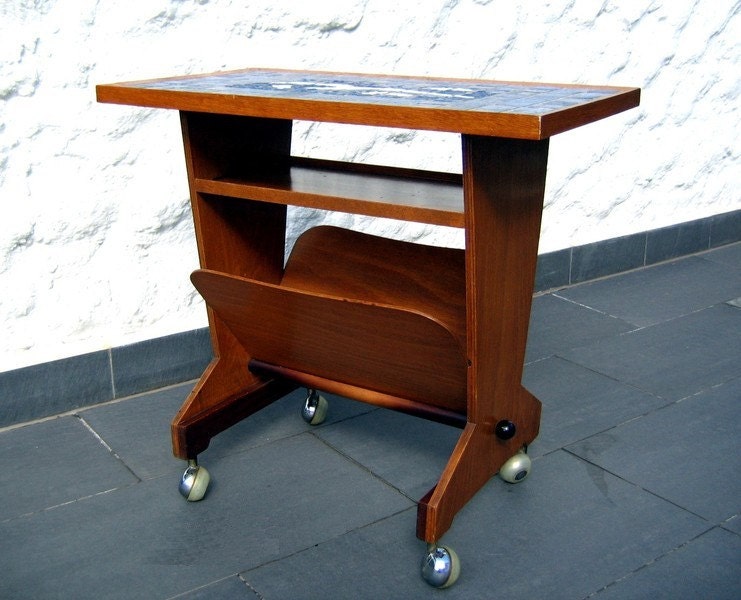 Vintage 70s Newspaper Table Side Table Mosaic – Haute Juice