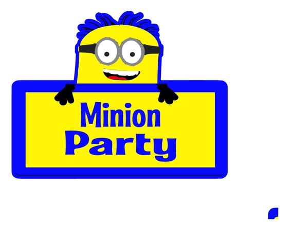 Minion Party Sign Despicable Me Party sign by VannessasCreations