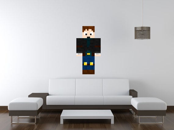 The Diamond Minecart Vinyl Wall Decal Minecraft Inspired
