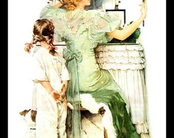Norman Rockwell Print The Gossips Circa 1948 by VintagePrintStore