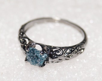 Unique raw diamond ring related items | Etsy