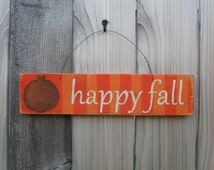 Popular items for happy fall sign on Etsy