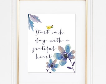 Gratitude print | Etsy