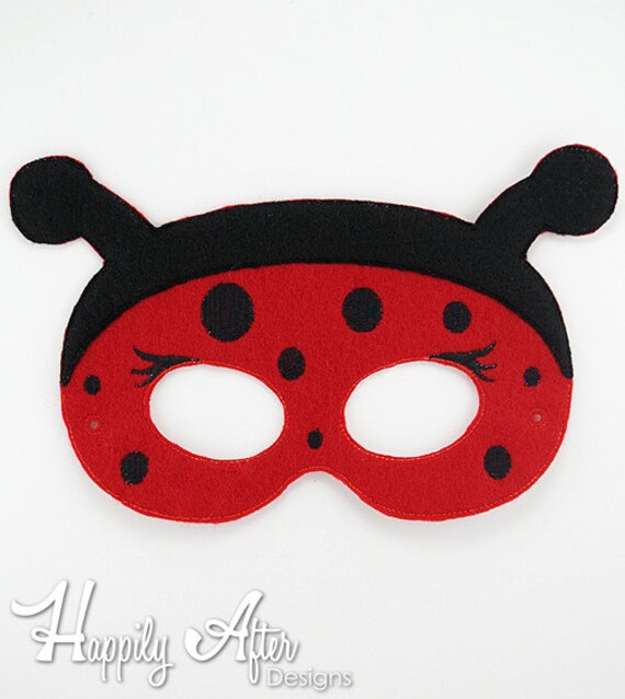 Ladybug Mask Embroidery Design ladybug mask machine