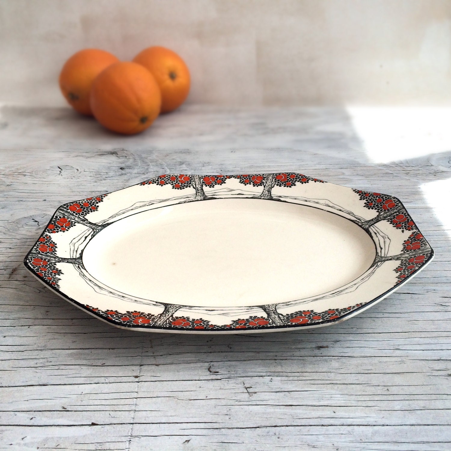 Crown Ducal Orange Tree, Art Deco Tea Serving plate, perfect for ...
