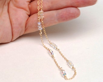 Ab crystal necklace | Etsy