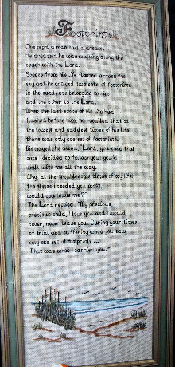 Counted Cross Stitch Footprints in the Sand by Janlynn Design