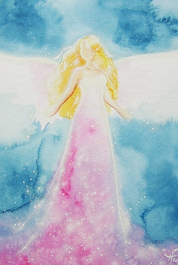 Limited angel art photo guardian angel modern by HenriettesART