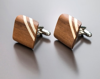 Wooden cufflinks | Etsy