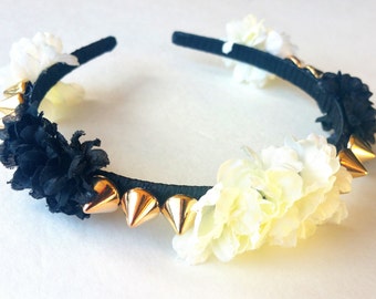 Spike flower crown | Etsy