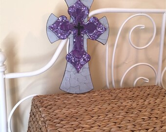 Pre-made wooden cross decorative cross 15 x by thevintageangelshop