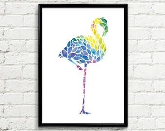 Abstract flamingo | Etsy