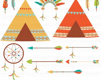 Teepee clipart | Etsy