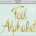 GOLD FOIL ALPHABET Digital ClipArt: Letters Numbers Symbols