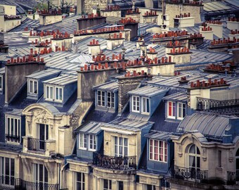 Paris rooftop photo | Etsy