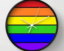 Popular items for rainbow wall clock on Etsy