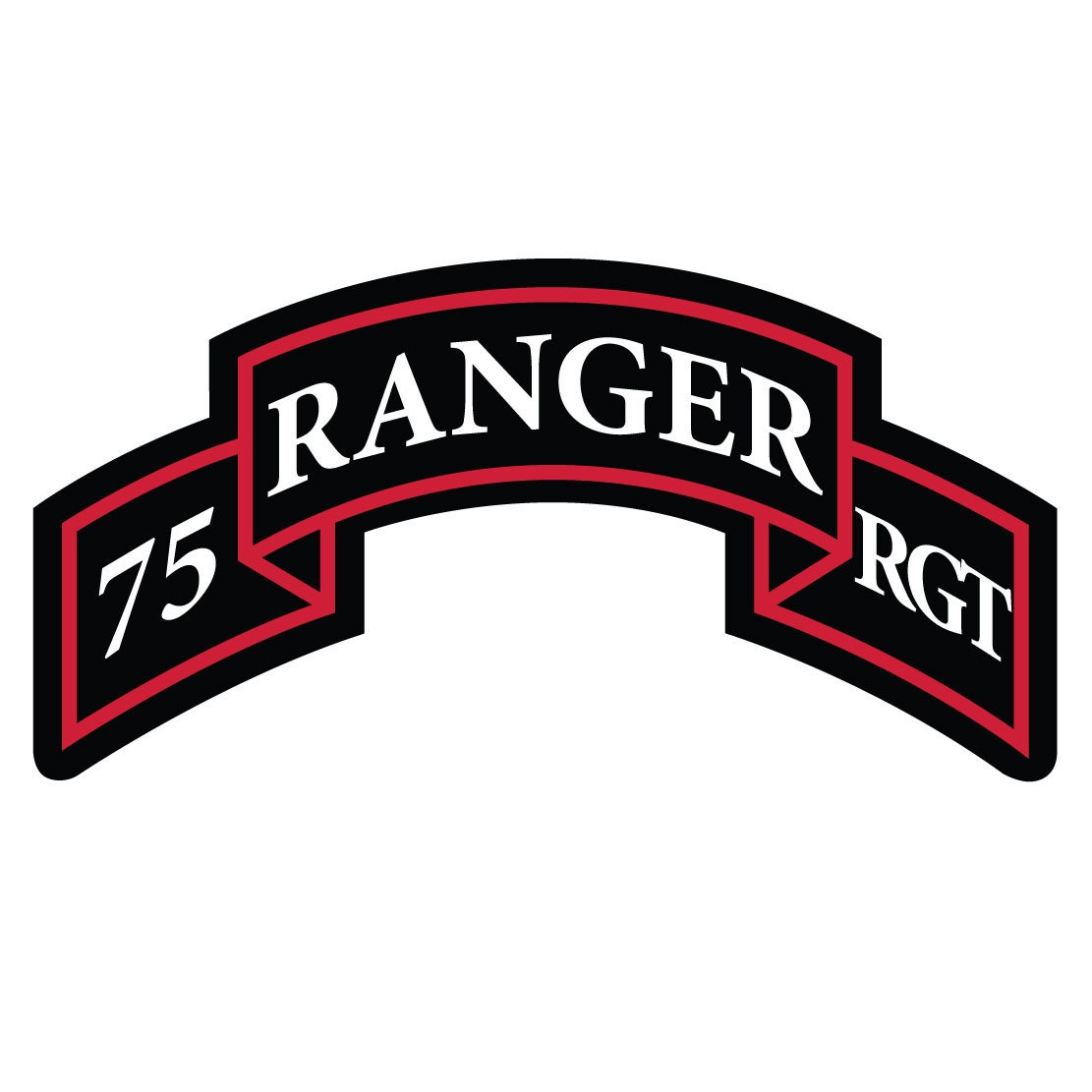 US Army 75th Ranger Regiment SSI Patch Decal Full Color