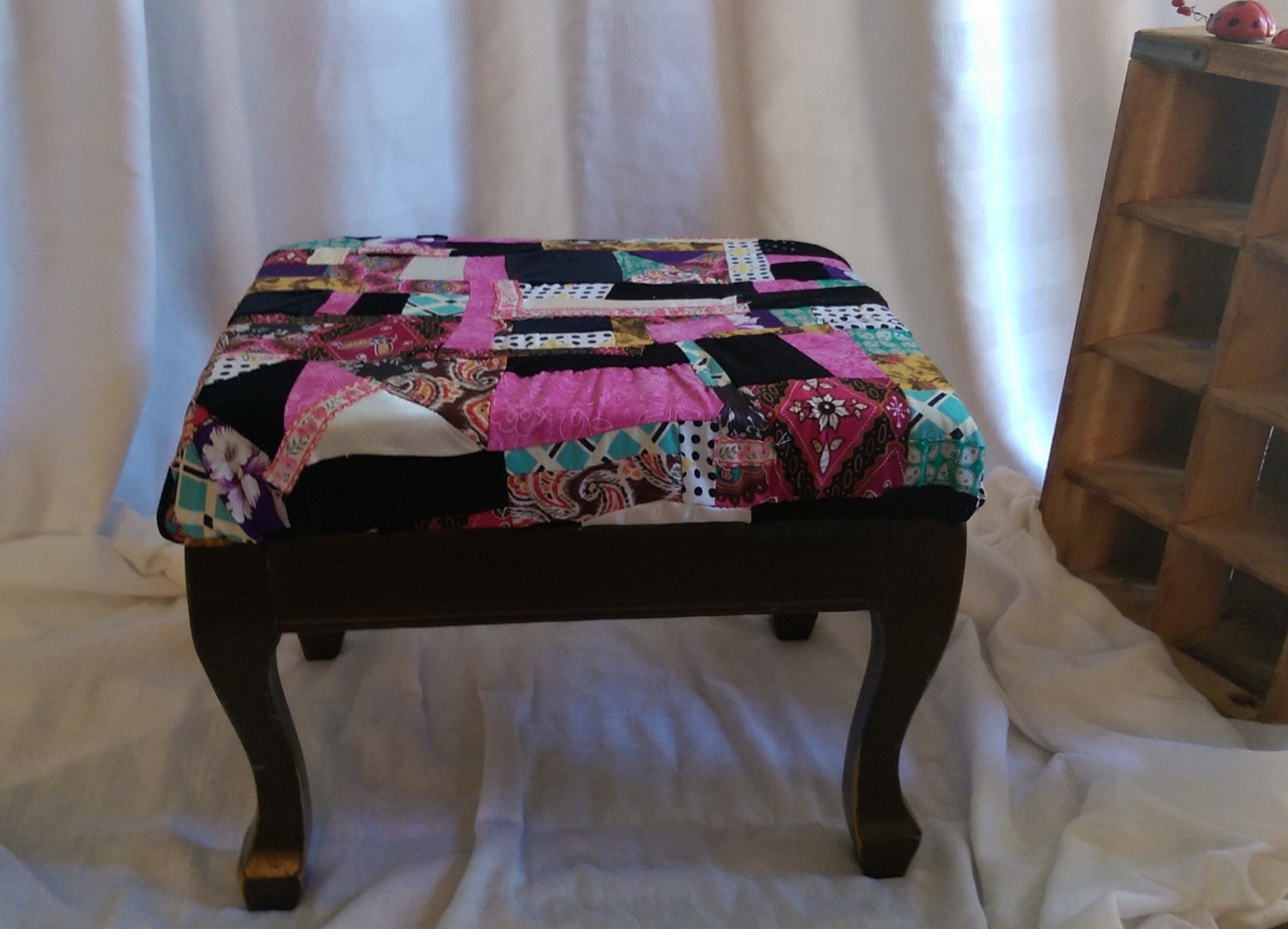Vintage BoHo Gypsy Padded Storage Foot Stool – Haute Juice