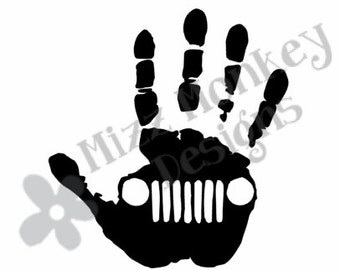 Jeep wave sticker | Etsy