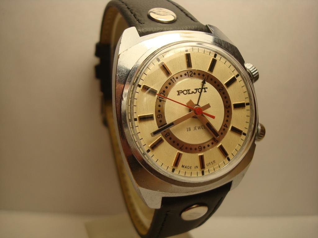Poljot Signal wrist watch Alarm 18 jewels USSR RARE Serviced by master ...
