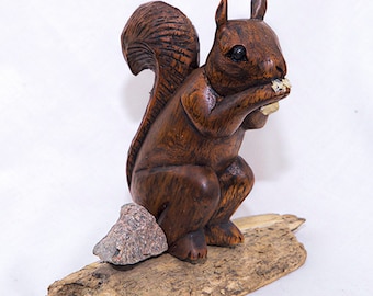Unique carved squirrel related items | Etsy