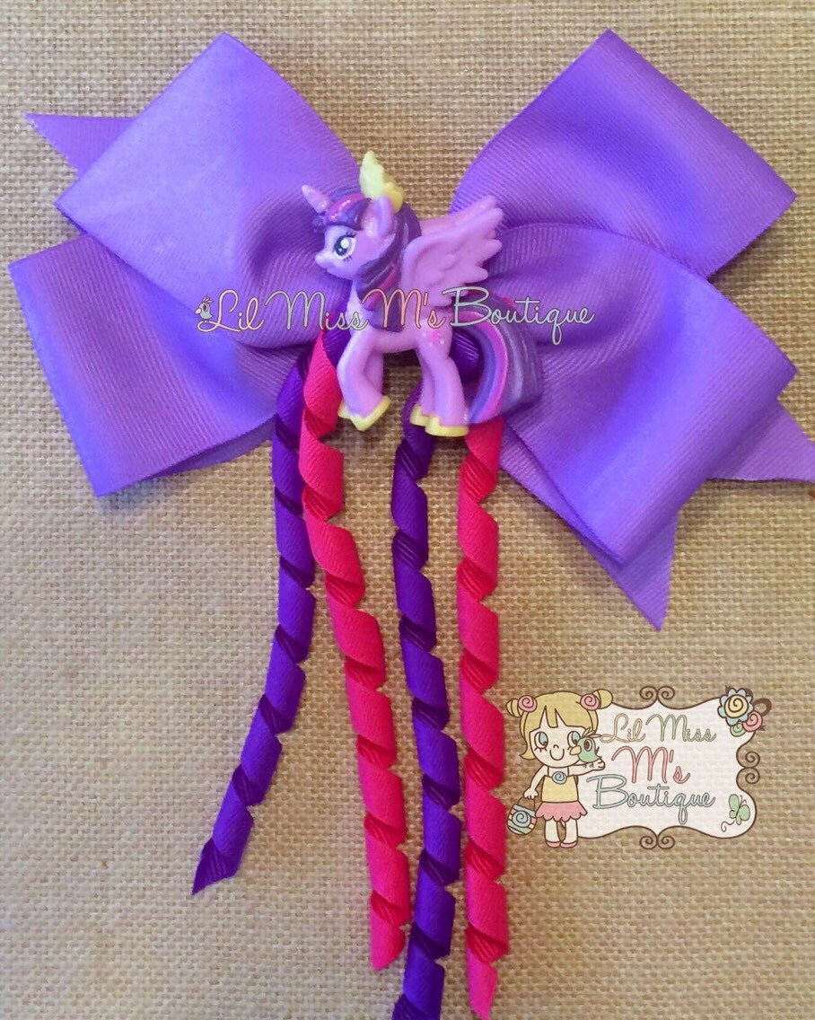 Twilight sparkle bow my little pony bow by LilMissMsBoutique