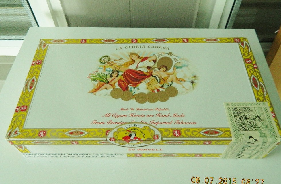 Cardboard Cigar Box, Decorative Cigar Box, Dominican Republic La Gloria ...