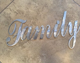 Metal family sign | Etsy