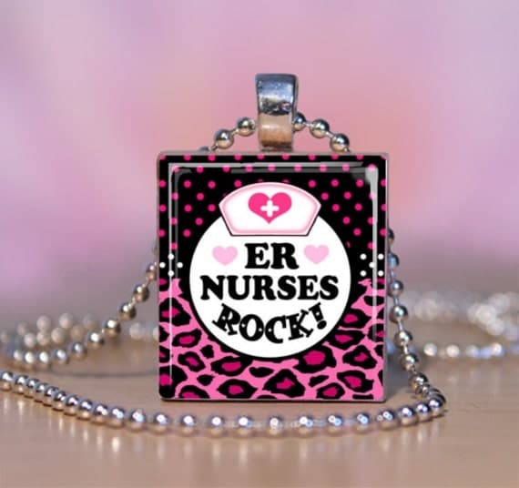 Items similar to Scrabble Tile Necklace / Pendant Jewelry for Nurses ...