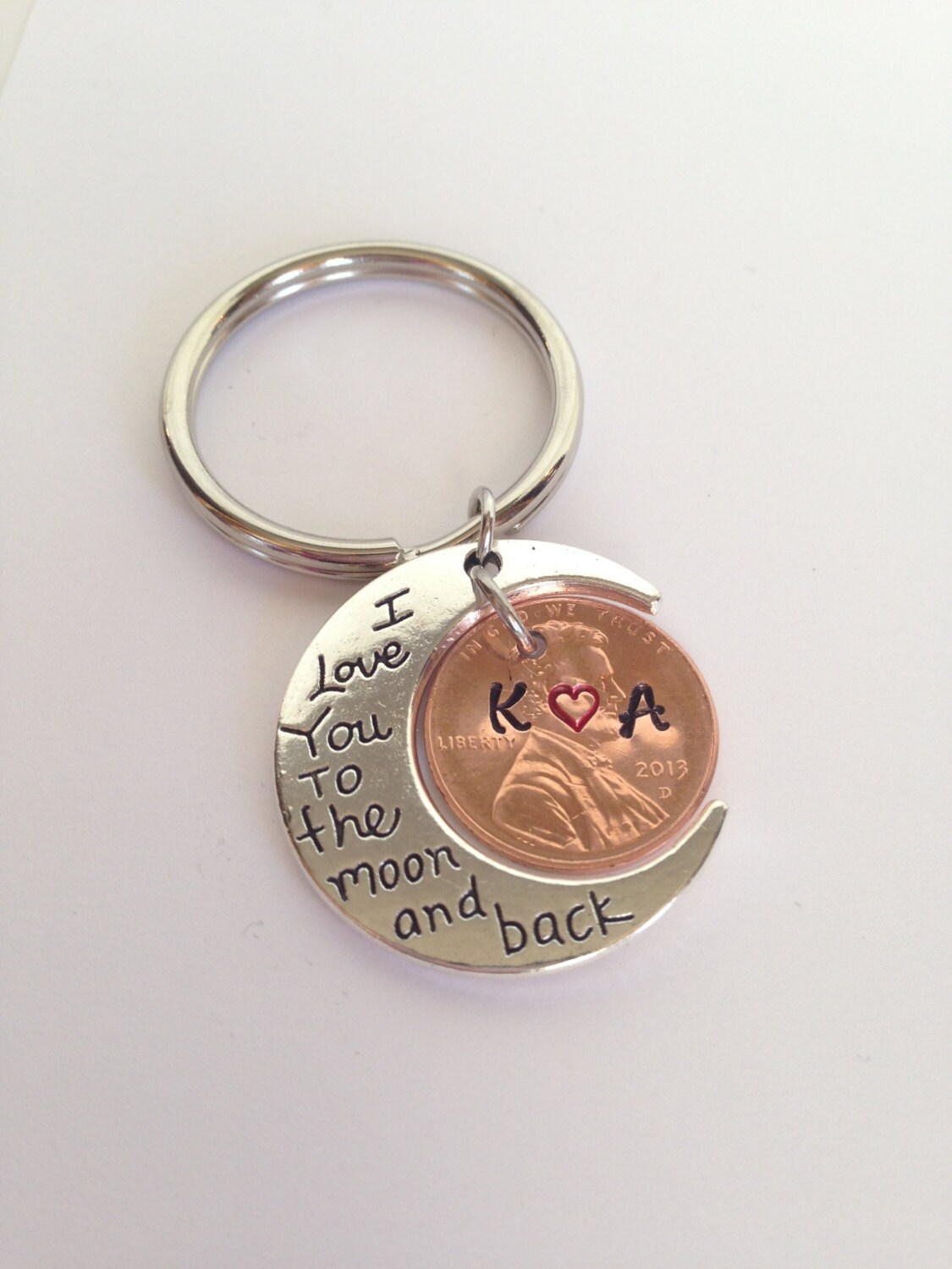 Anniversary Keychain Boyfriend Gift Girlfriend Gift Penny anniversary-keychain-boyfriend-gift-girlfriend-gift-penny
