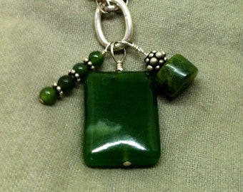 Jade luck pendant | Etsy