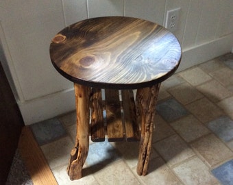 Unique rustic end table related items | Etsy