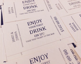 Unique drink tickets related items | Etsy