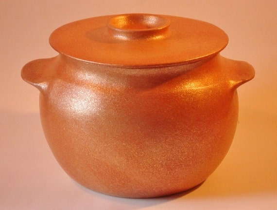 Micaceous Pottery 4.5 qt. Bean Pot Clay by MicaceousPottery