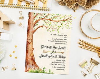 Tree wedding invite | Etsy