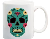 Unique skull tea cup related items | Etsy