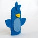 Felt finger puppet bird blue jay animal puppet storytime