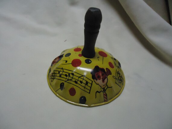 Vintage Metal or Tin Toy Noise Maker Children Blowing Noise
