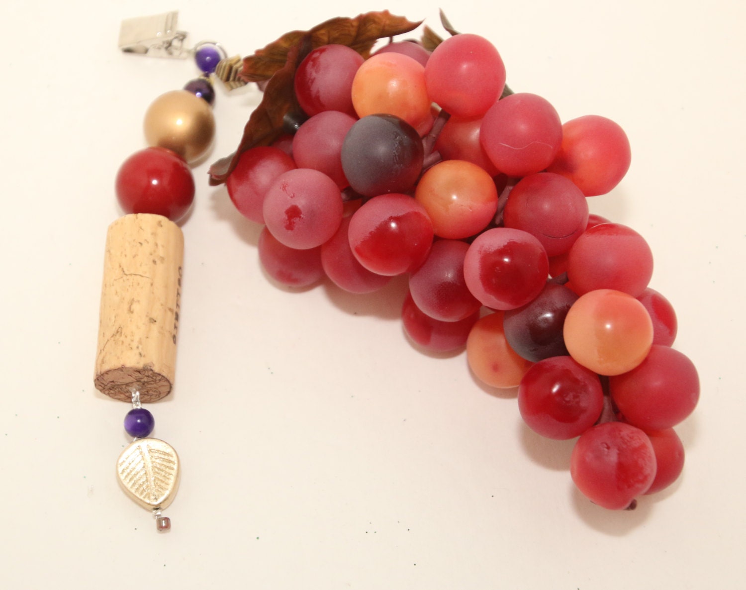 Bundle of Grapes with Wine Corks Tablecloth Weights Set of 4