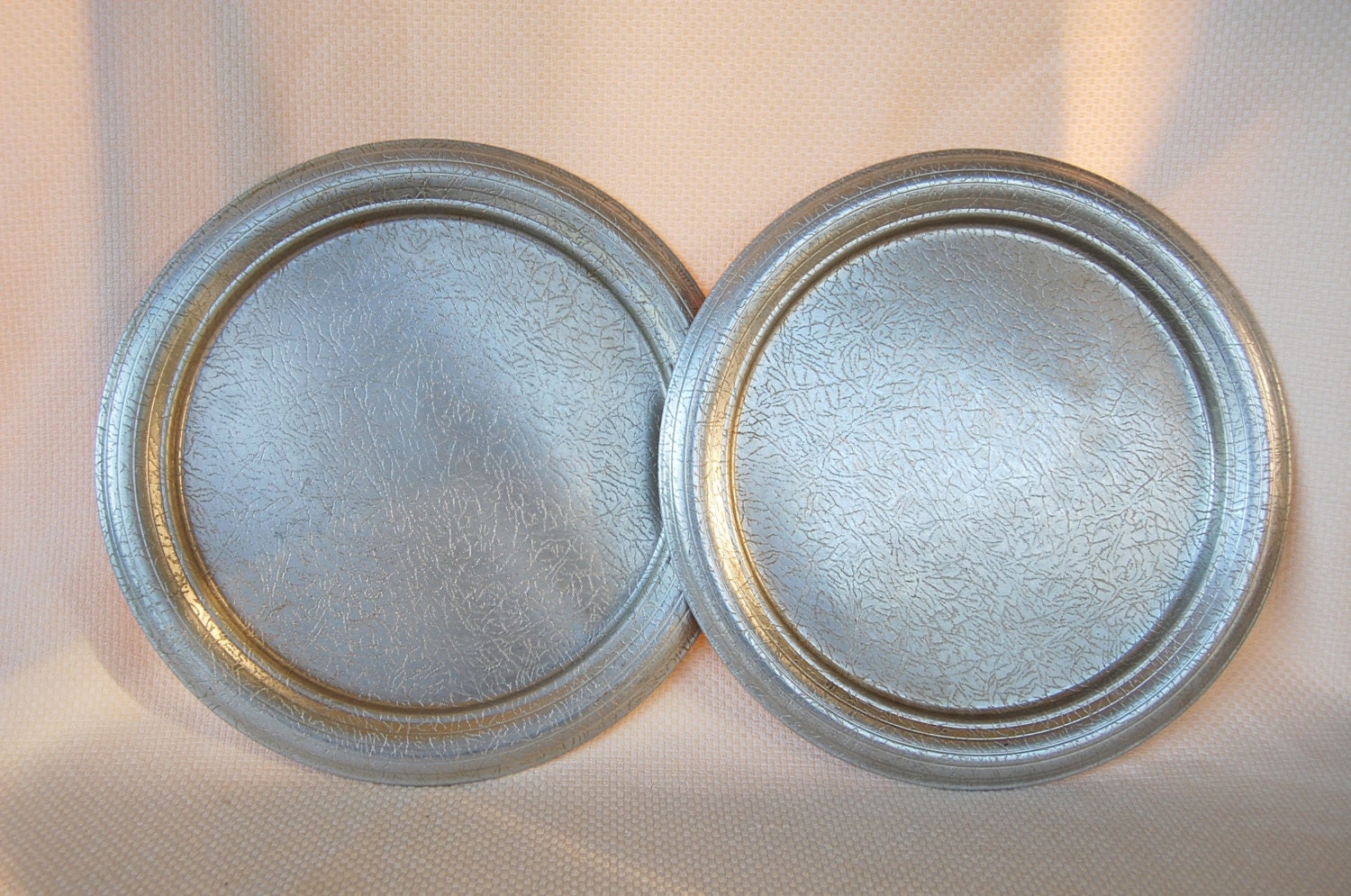 Set of 2 Vintage West Bend Large Aluminum Trays Orange Peel Finish ...