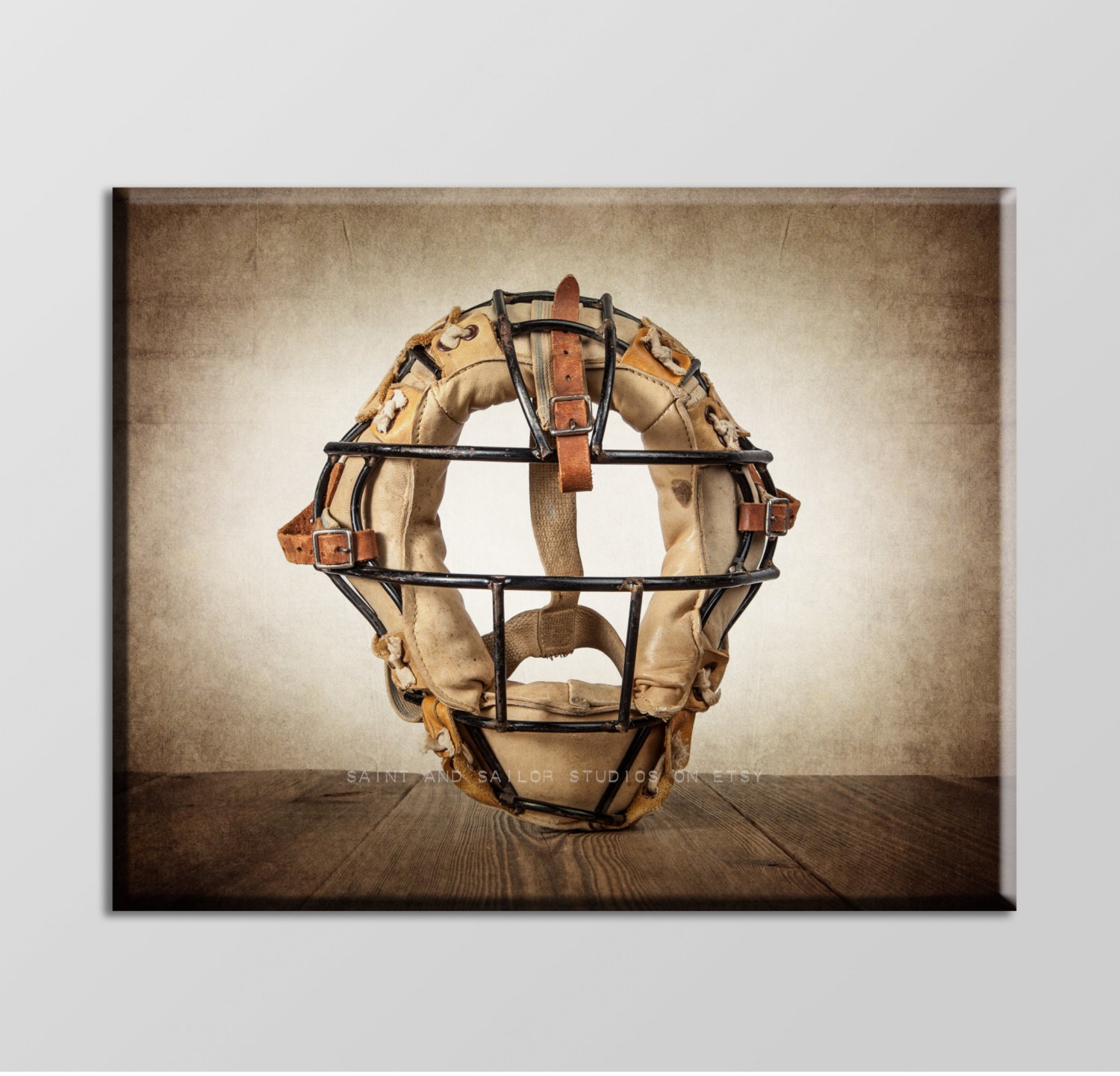 Vintage Catchers Mask Photo print Boys Room Wall Decor