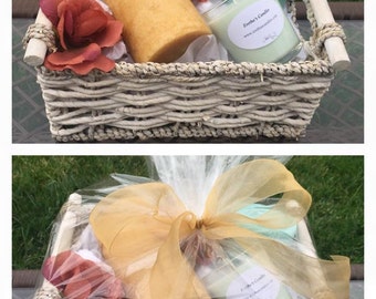 Candle gift basket | Etsy