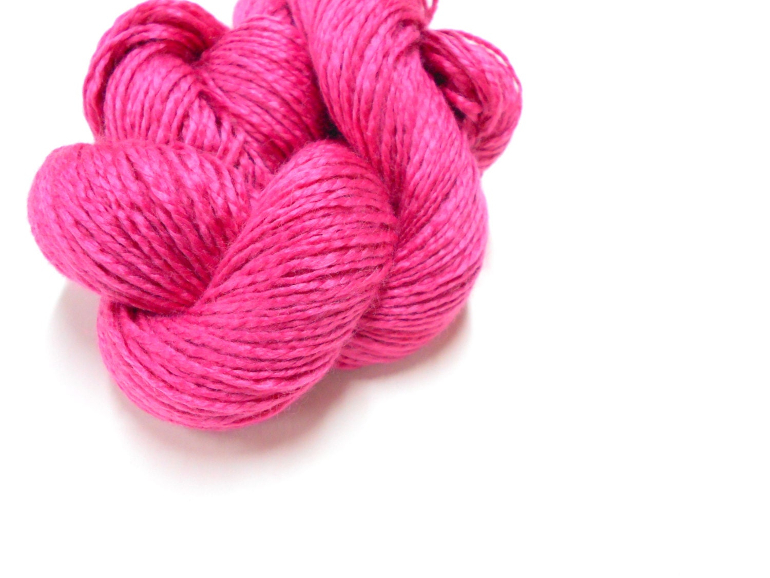 Hot Pink Knitting Yarn 3 Skeins Acrylic Yarn Atkinson Yarns