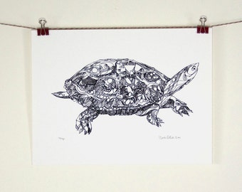 Jellyfish Screen Print Black