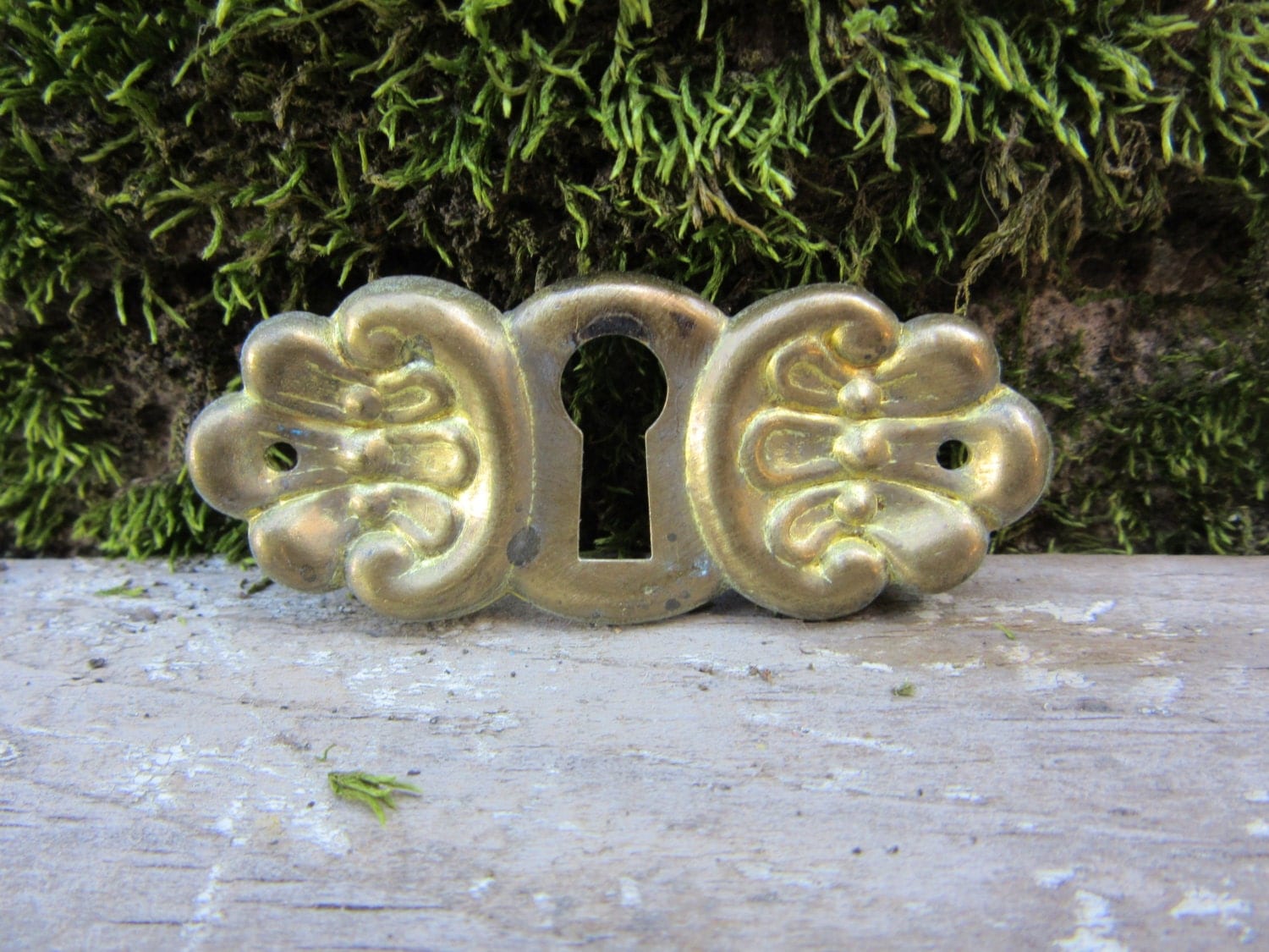 Vintage Keyhole Escutcheon Multiple Available Nails Included Metal ...