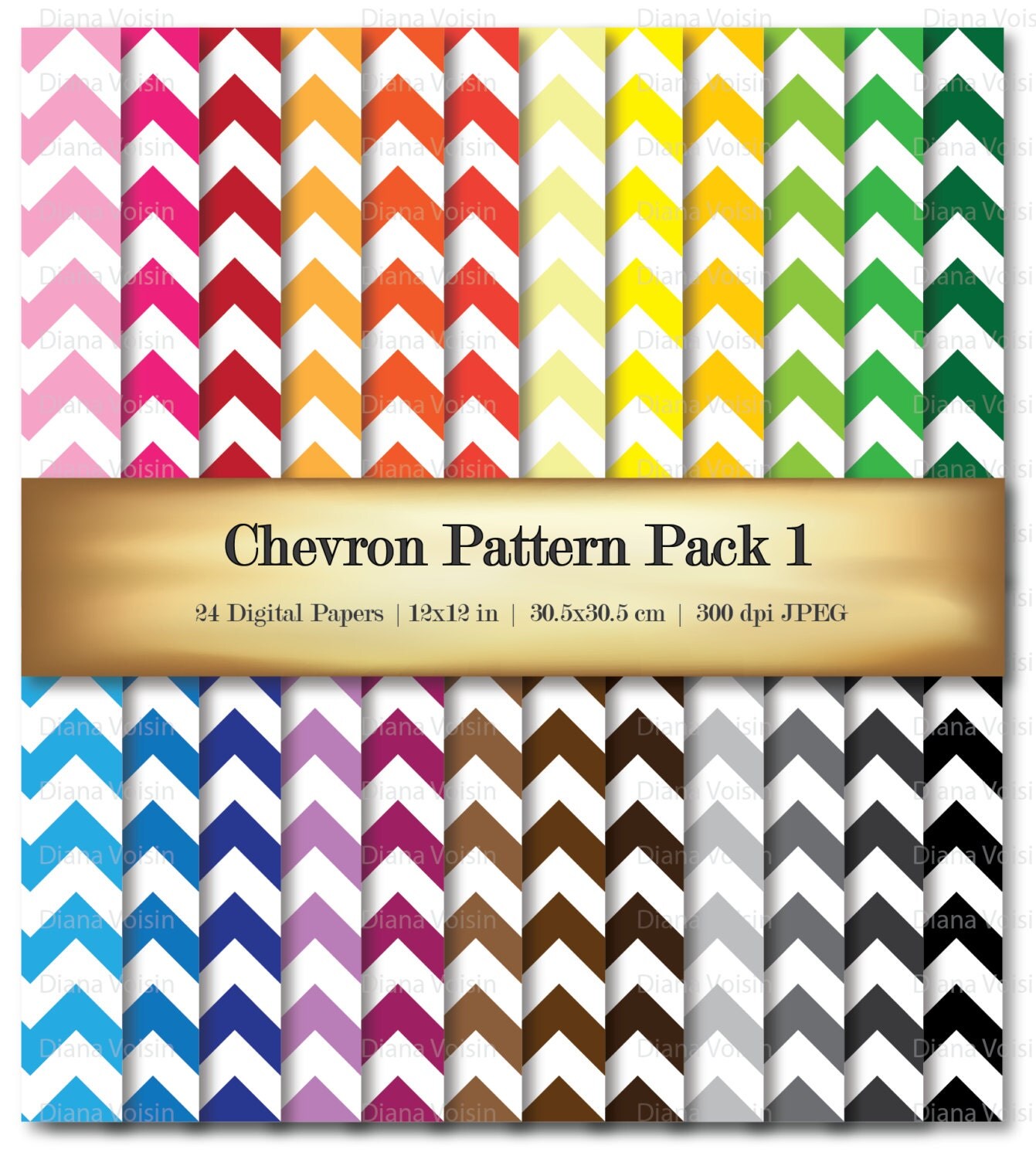 Chevron Digital Scrapbook Paper White Stripe Digital Scrapbooking Paper ...