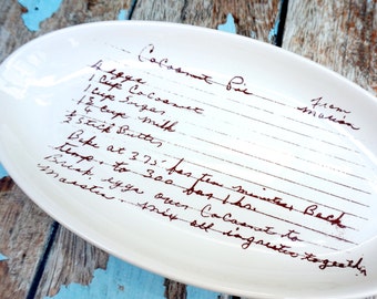 Handwriting on plate Handwritten letter memorial by phpottery