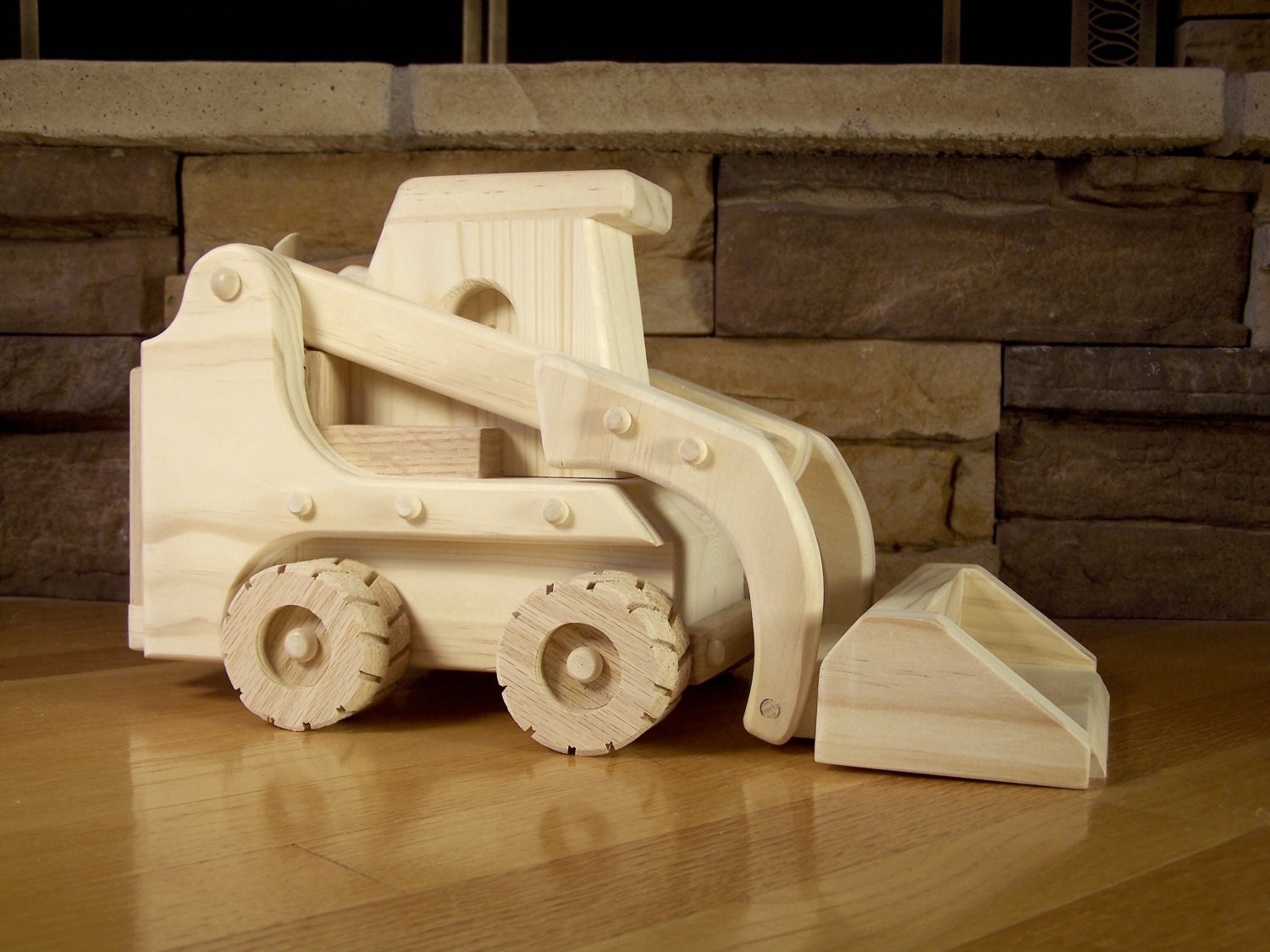 Handmade Wooden Bobcat Toy